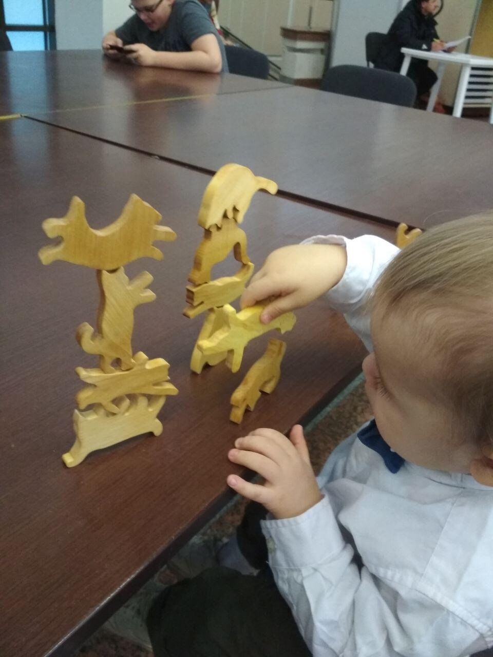 Wooden Cat Stack Wooden Cat Pile Game 12 Pieces in a Set | Etsy