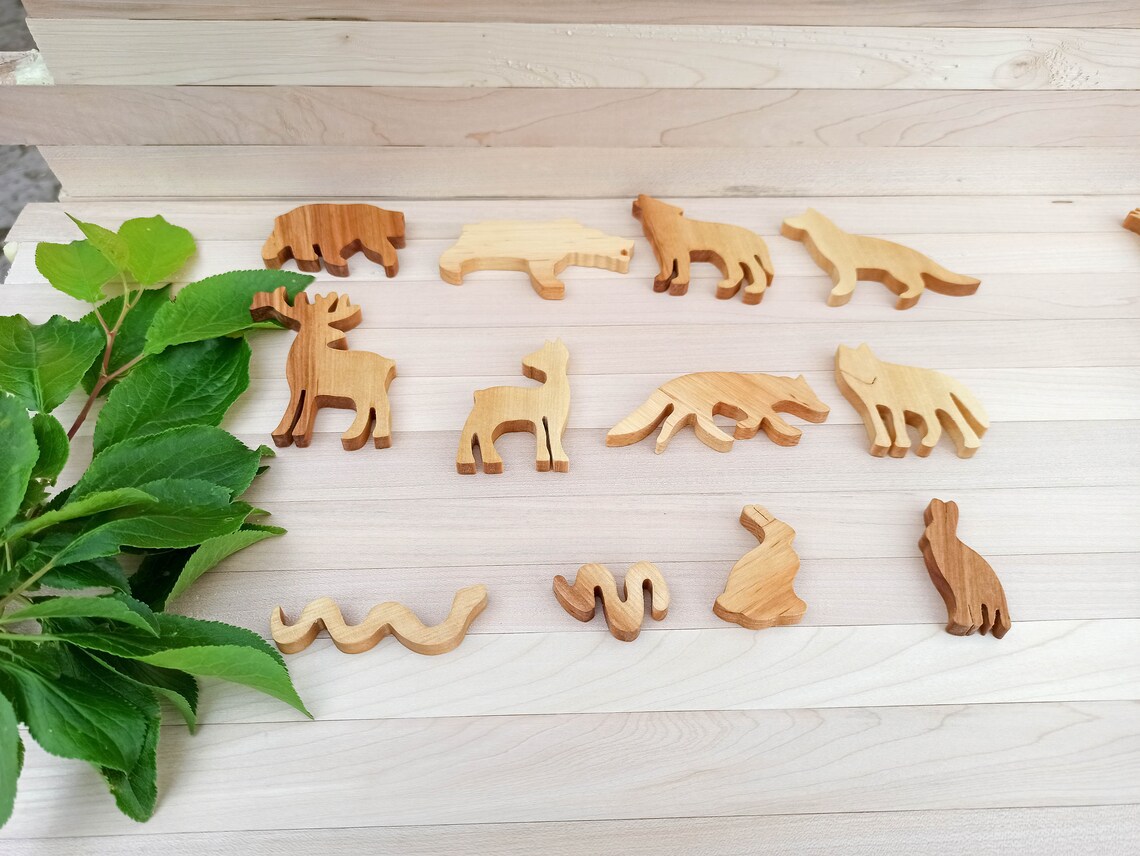 Forest Animals Figures 12pcs Woodland Creatures Figurines | Etsy