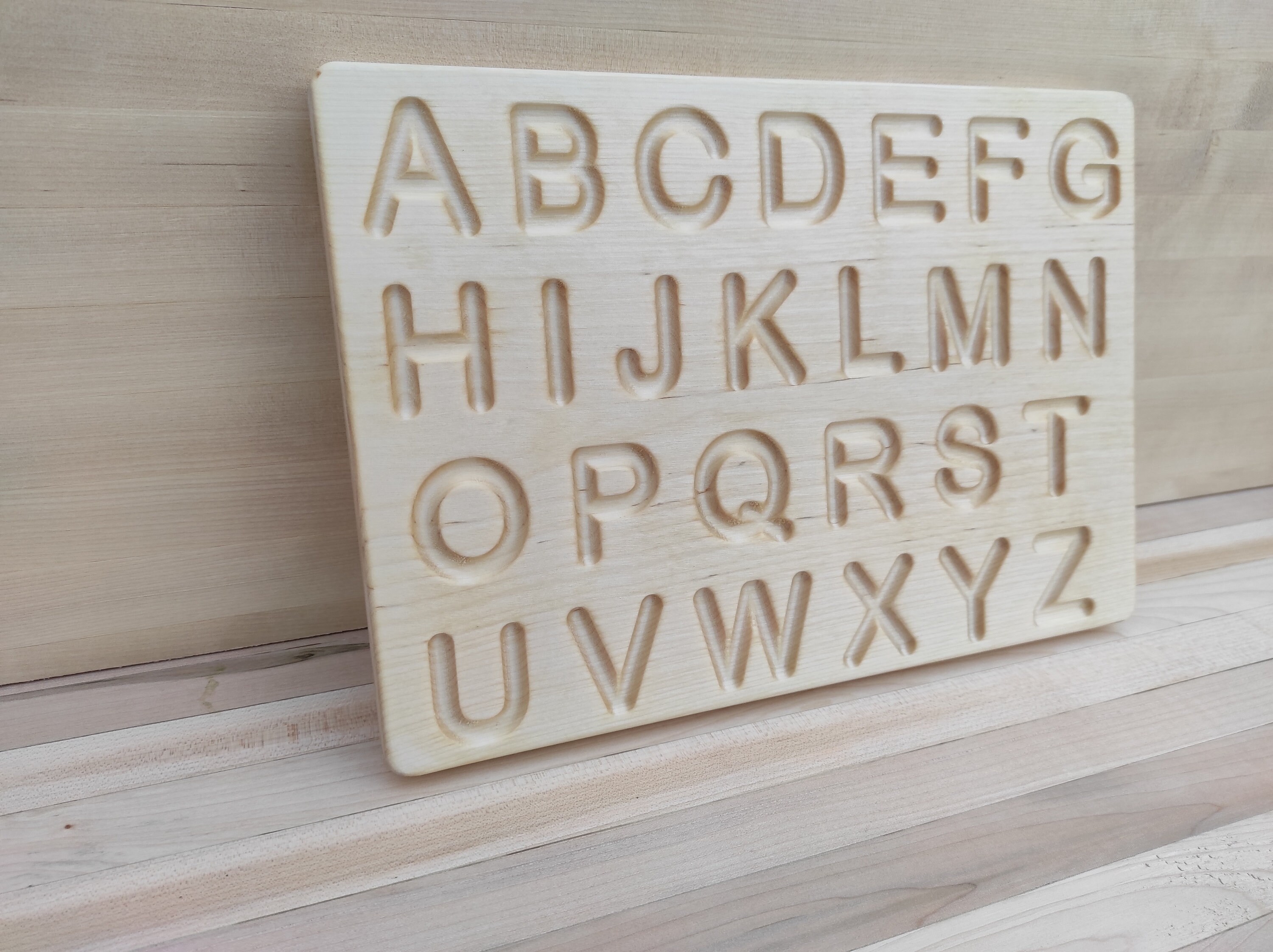 Alphabet Tracing Board Preschool Sensory Play Wooden ABC | Etsy