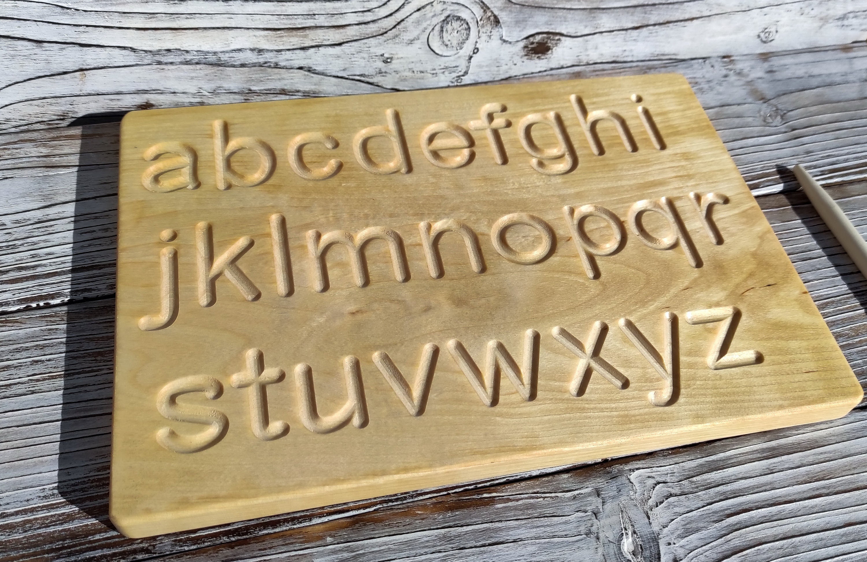 Alphabet Tracing Board Preschool Sensory Play Wooden ABC | Etsy