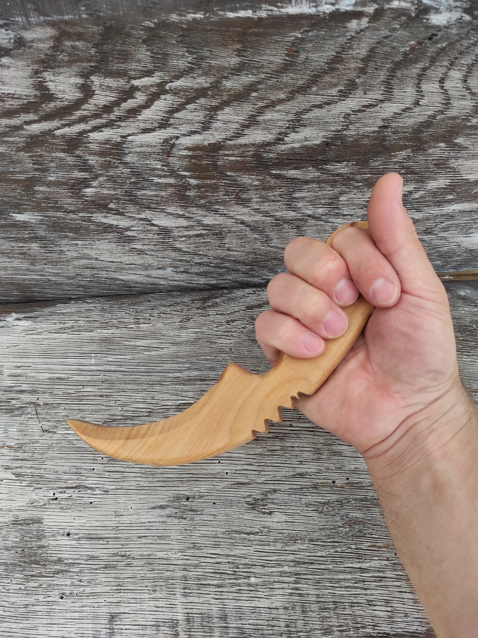 Wooden Karambit Knife Black Kerambit Practice Blade - Etsy