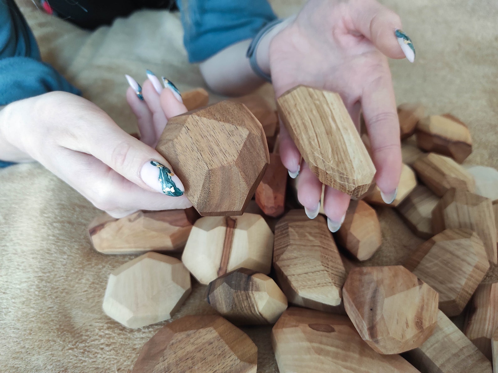 Balance Blocks Wood Blocks Set Baby Building Block Set | Etsy