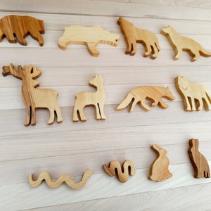 Forest Animals Figures 12pcs Woodland Creatures Figurines | Etsy