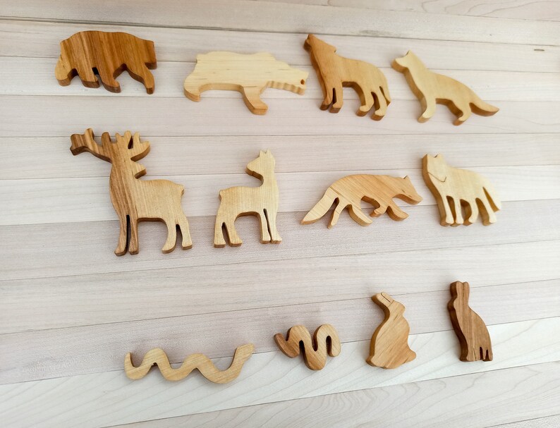 Forest Animals Figures 12pcs Woodland Creatures Figurines | Etsy