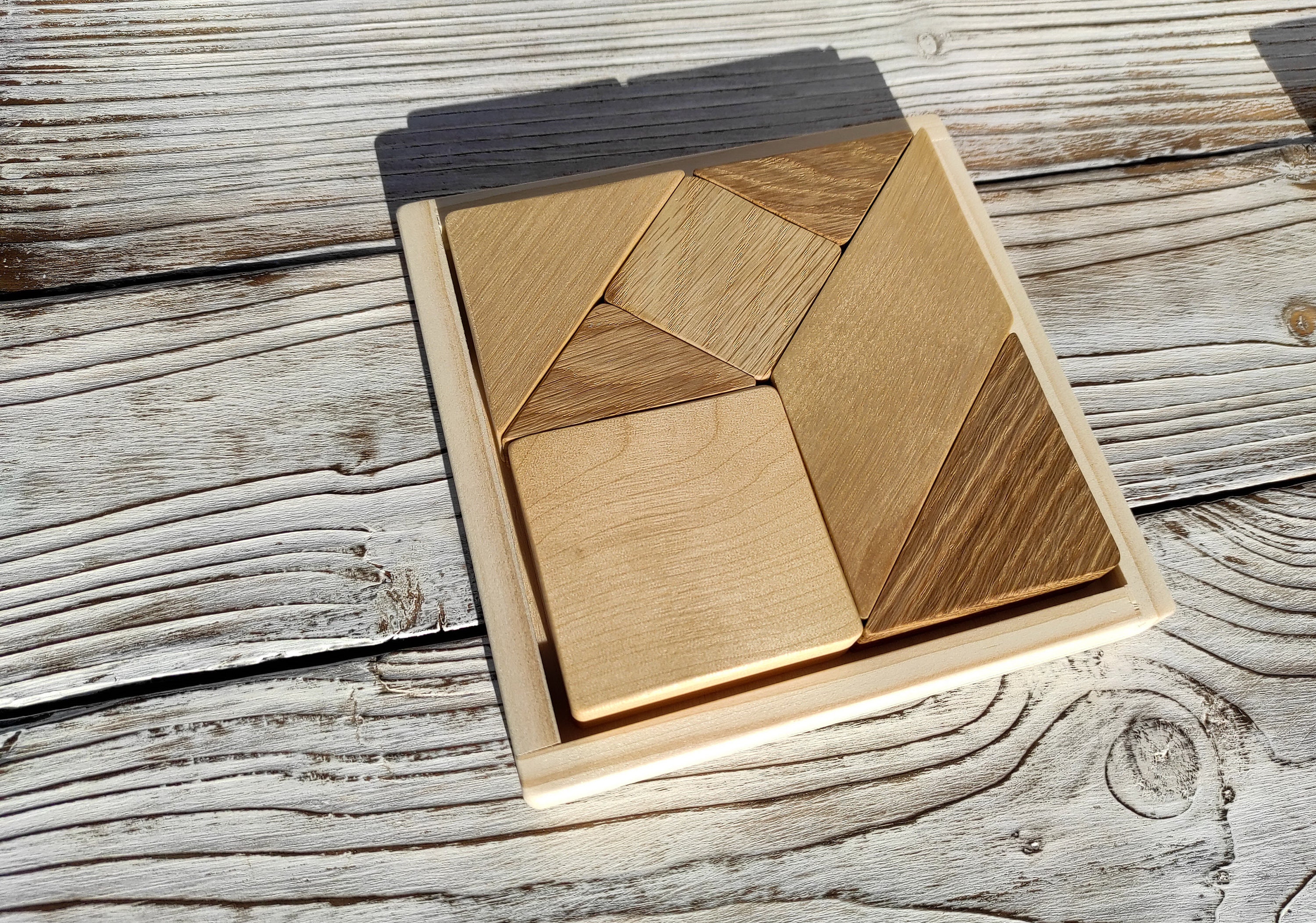 Pythagorean Square Puzzle Wooden Pythagorean Puzzle - Etsy UK