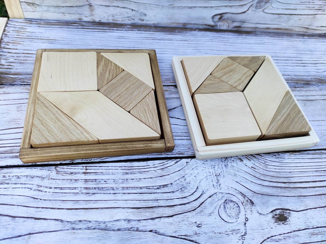 Pythagorean Square Puzzle Wooden Pythagorean Puzzle | Etsy Canada