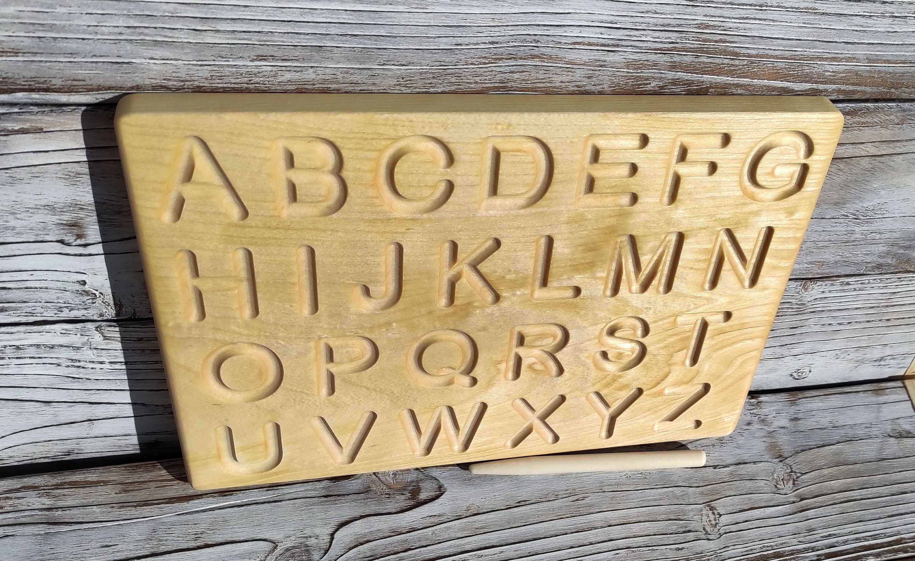 Alphabet Tracing Board Preschool Sensory Play Wooden ABC | Etsy