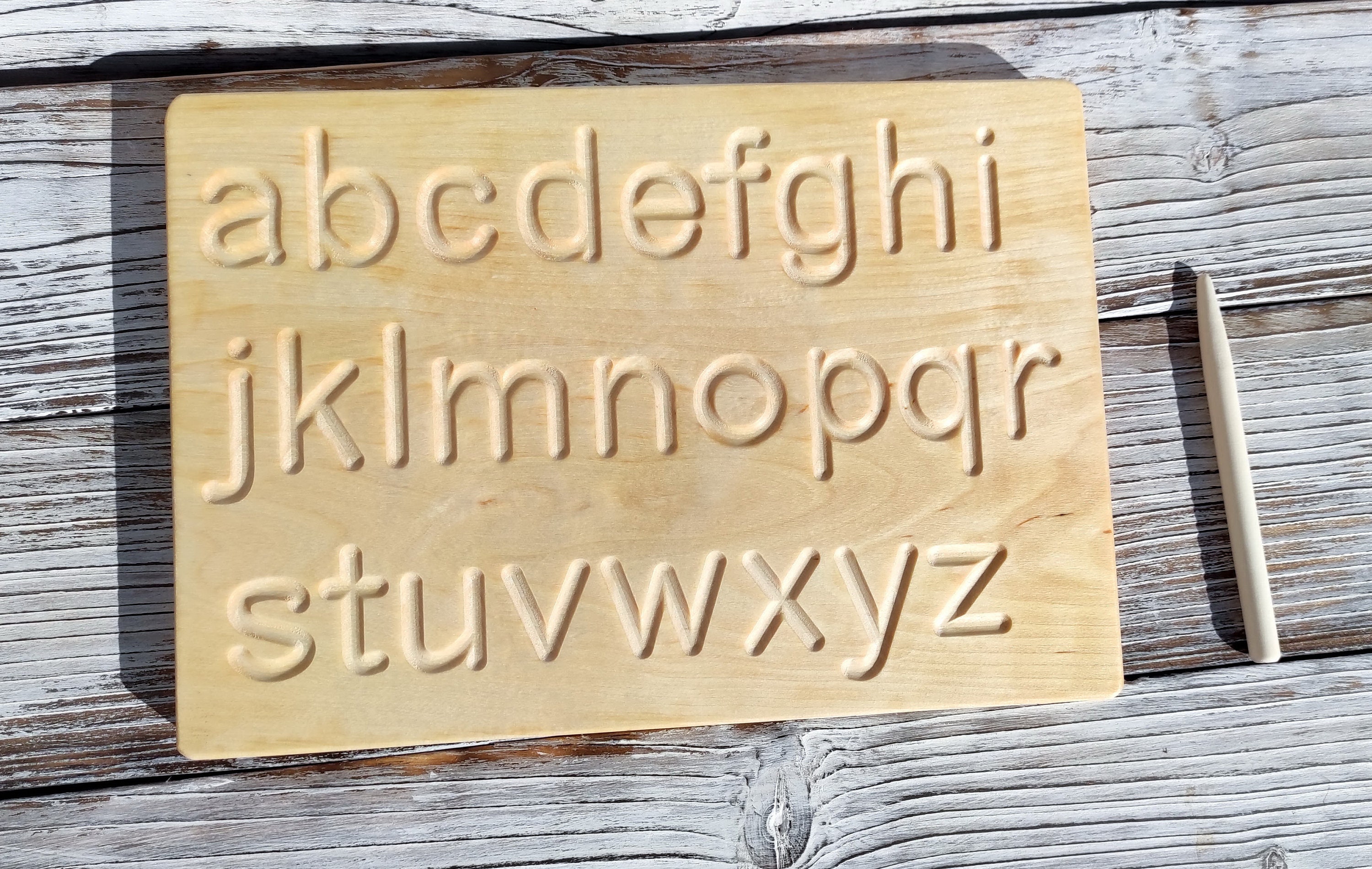 Alphabet Tracing Board Preschool Sensory Play Wooden ABC | Etsy