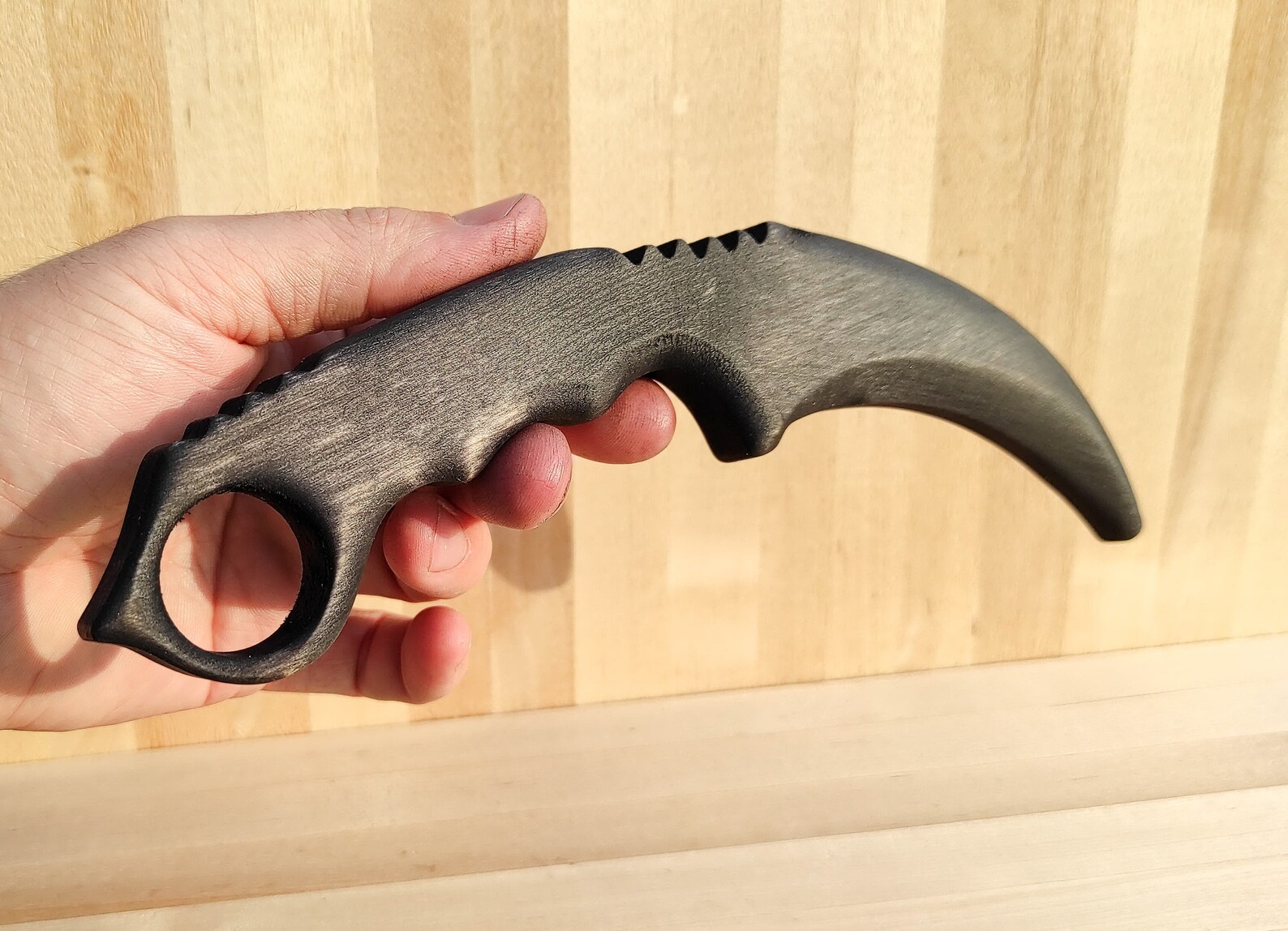 Wooden Karambit Knife Black Kerambit Practice Blade - Etsy