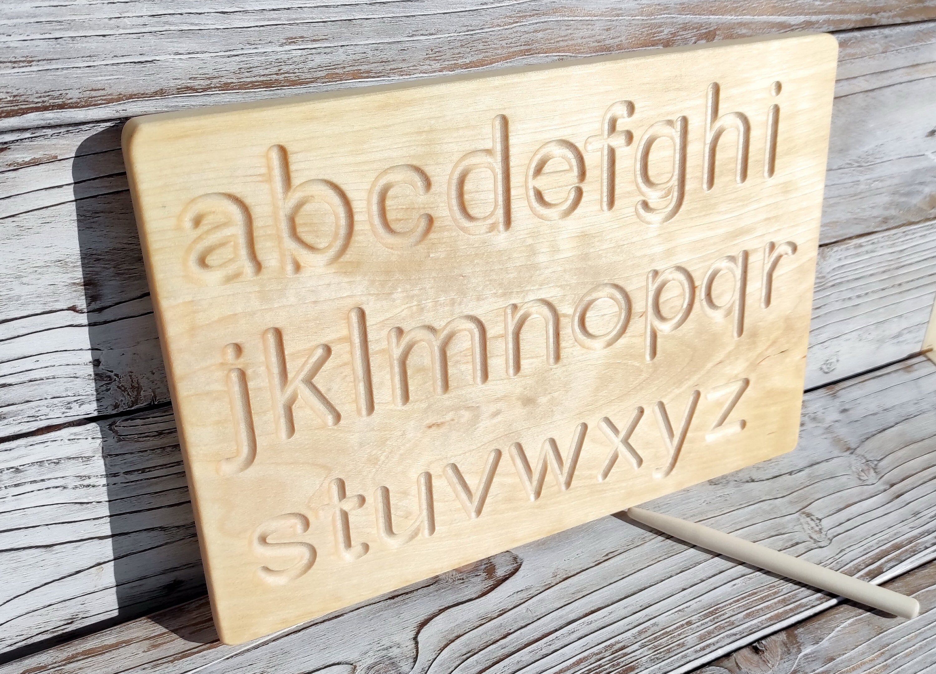 Alphabet Tracing Board Preschool Sensory Play Wooden ABC | Etsy