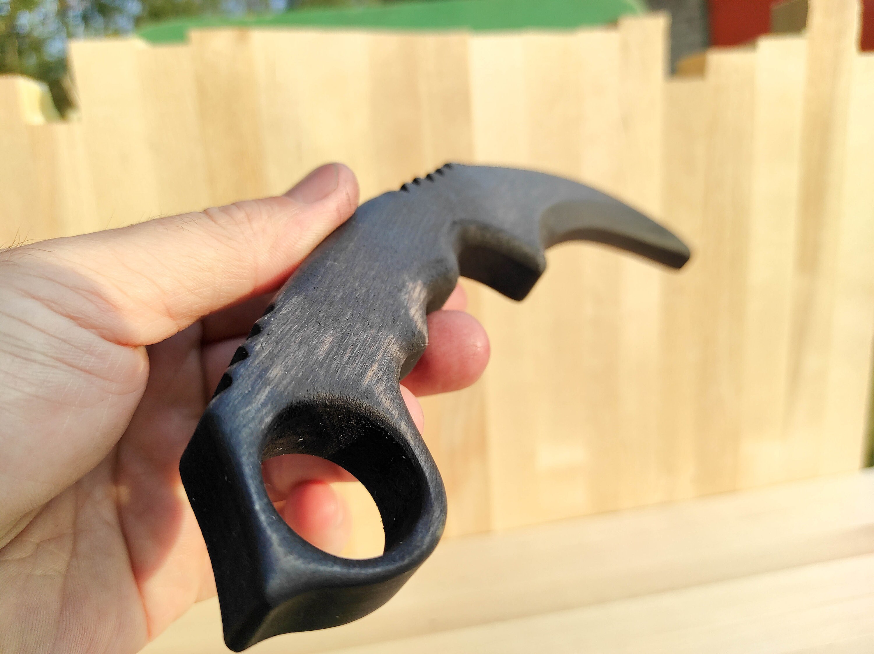 Wooden Karambit Knife Black Kerambit Practice Blade - Etsy