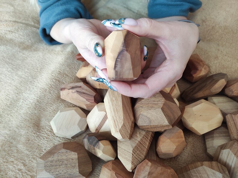 Balance Blocks Wood Blocks Set Baby Building Block Set | Etsy