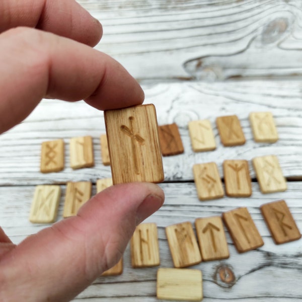 Wooden Rune - Etsy