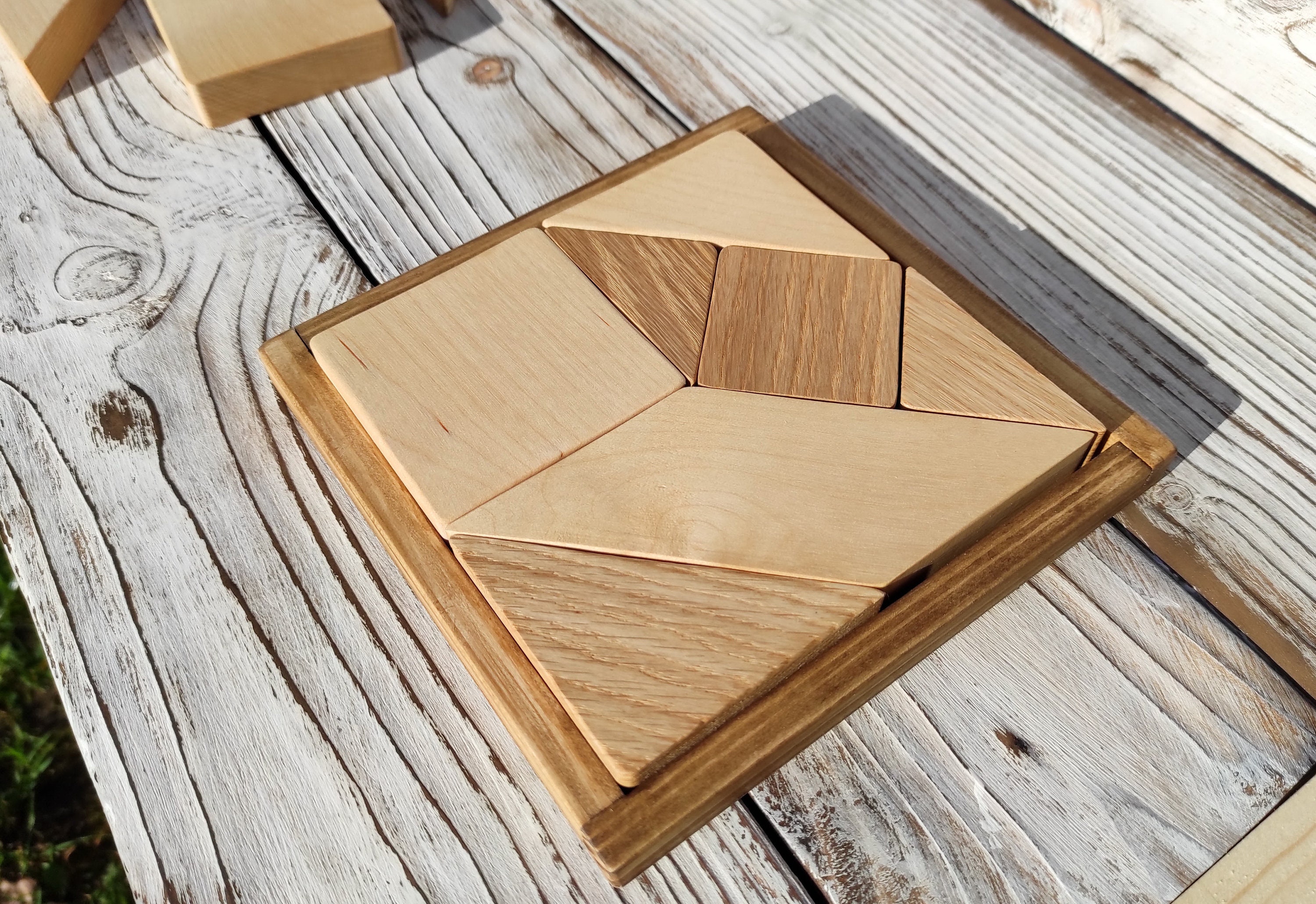 Pythagorean Square Puzzle Wooden Pythagorean Puzzle - Etsy Canada