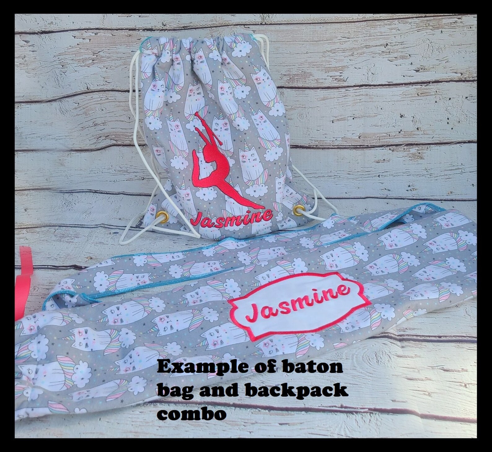 Personalized Baton Bag Personalized Drawstring Backpack - Etsy