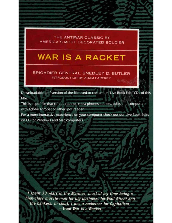 War is A Racket downloadable .pdf | Etsy