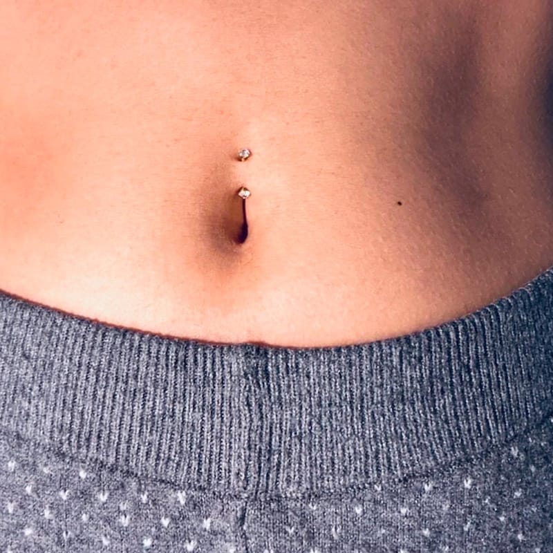 Silver Belly Ring 16g - Etsy