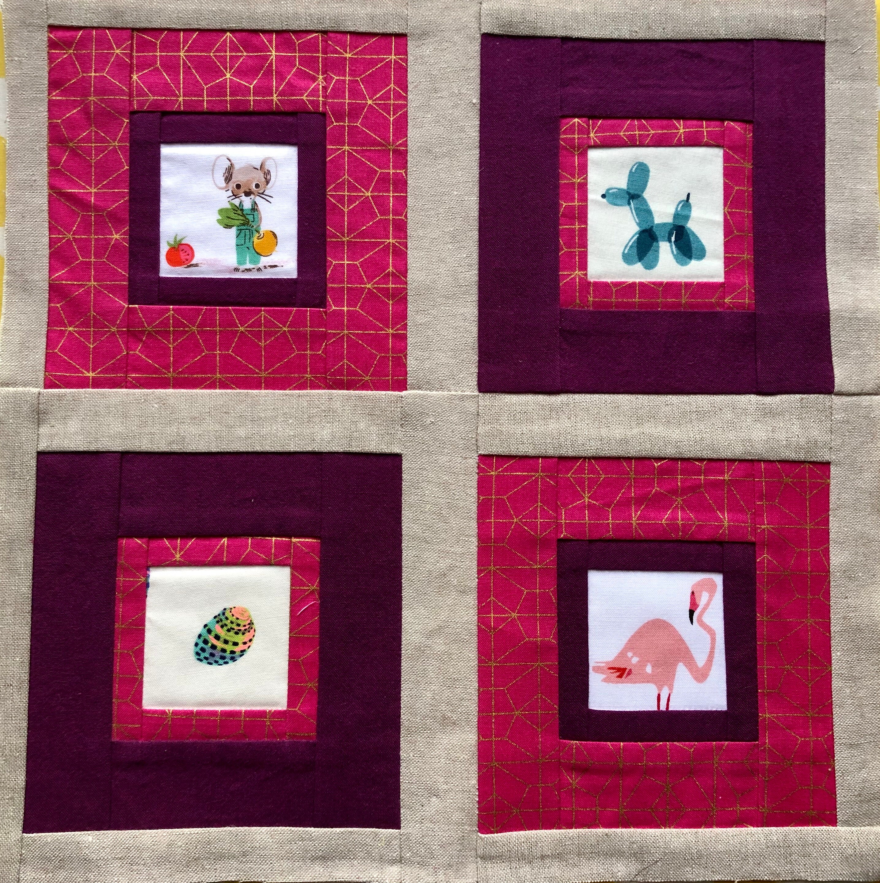 Four Square Frame Paper Pieced Quilt Block Pattern - Etsy