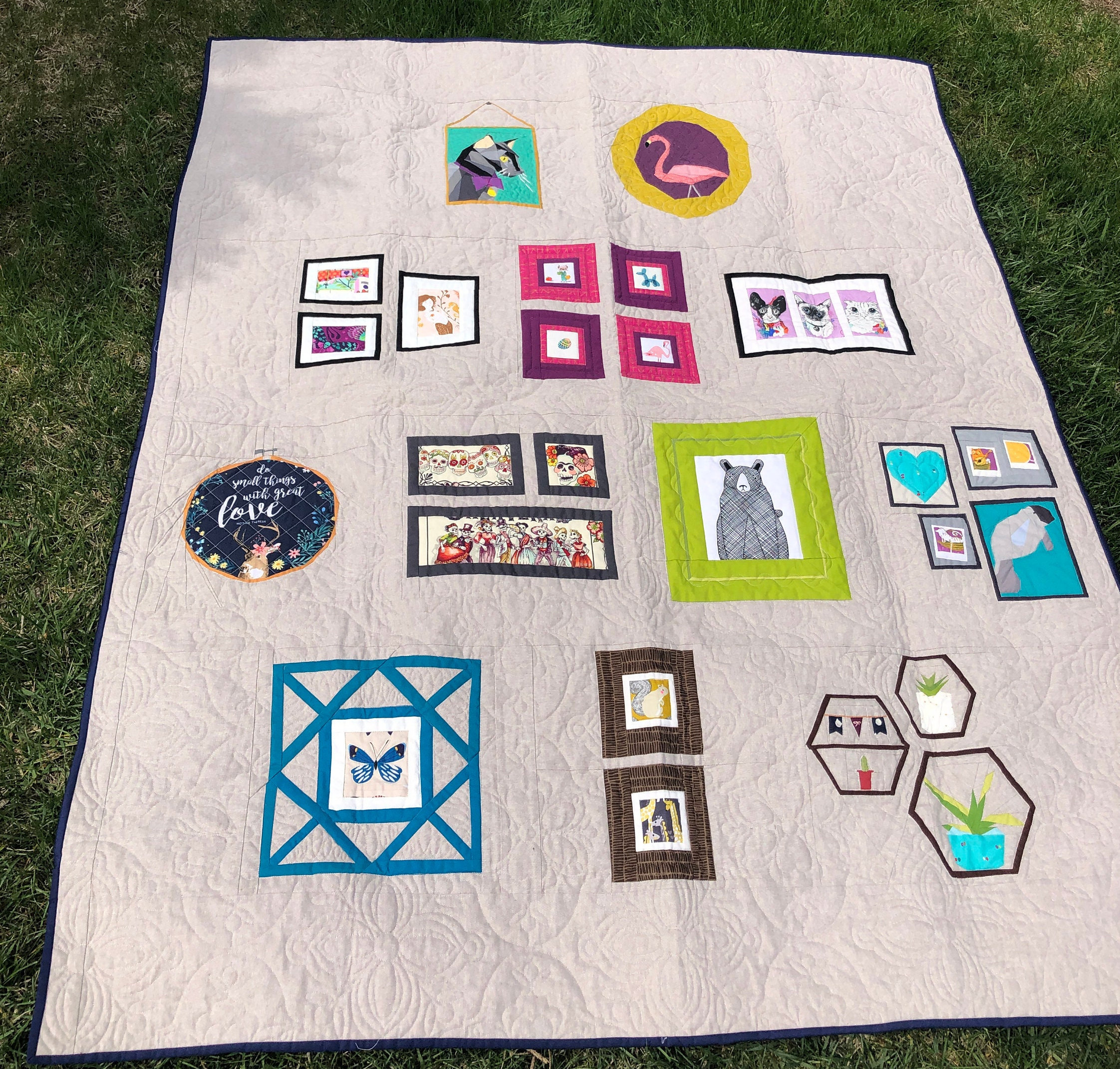 Framed Set of Paper Pieced Quilt Block Patterns - Etsy