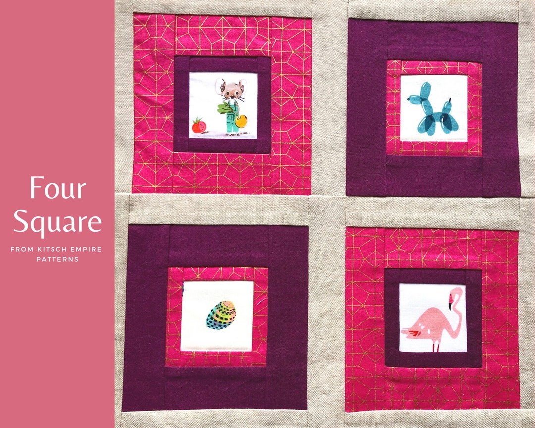 Four Square Frame Paper Pieced Quilt Block Pattern - Etsy