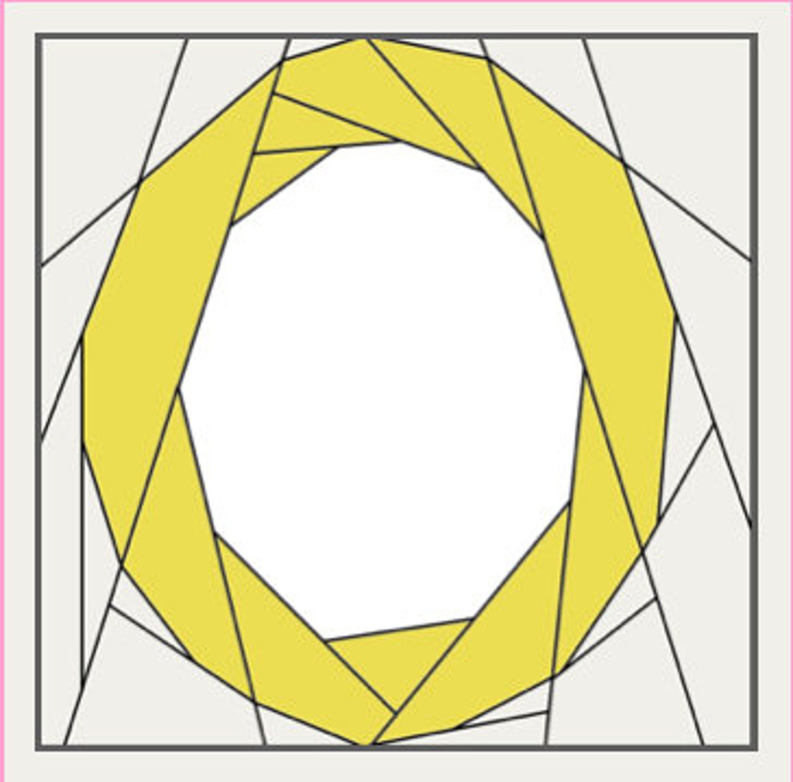 In the Round Frame Paper Pieced Quilt Block Pattern - Etsy