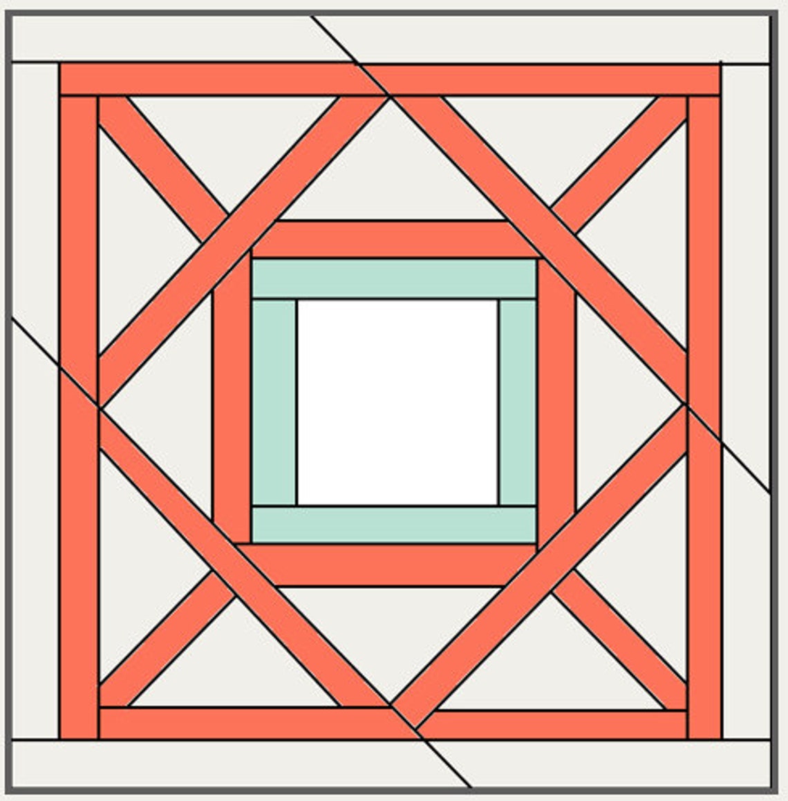 All About the Angles Frame Paper Pieced Quilt Block Pattern - Etsy