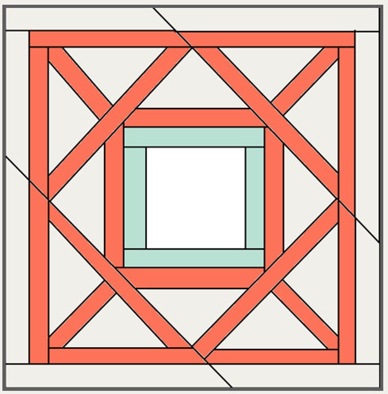 All About the Angles Frame Paper Pieced Quilt Block Pattern - Etsy