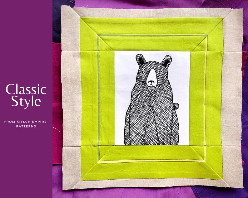 Classic Style Frame Quilt Block Pattern | Fussy Cut Paper Piecing (PDF ...