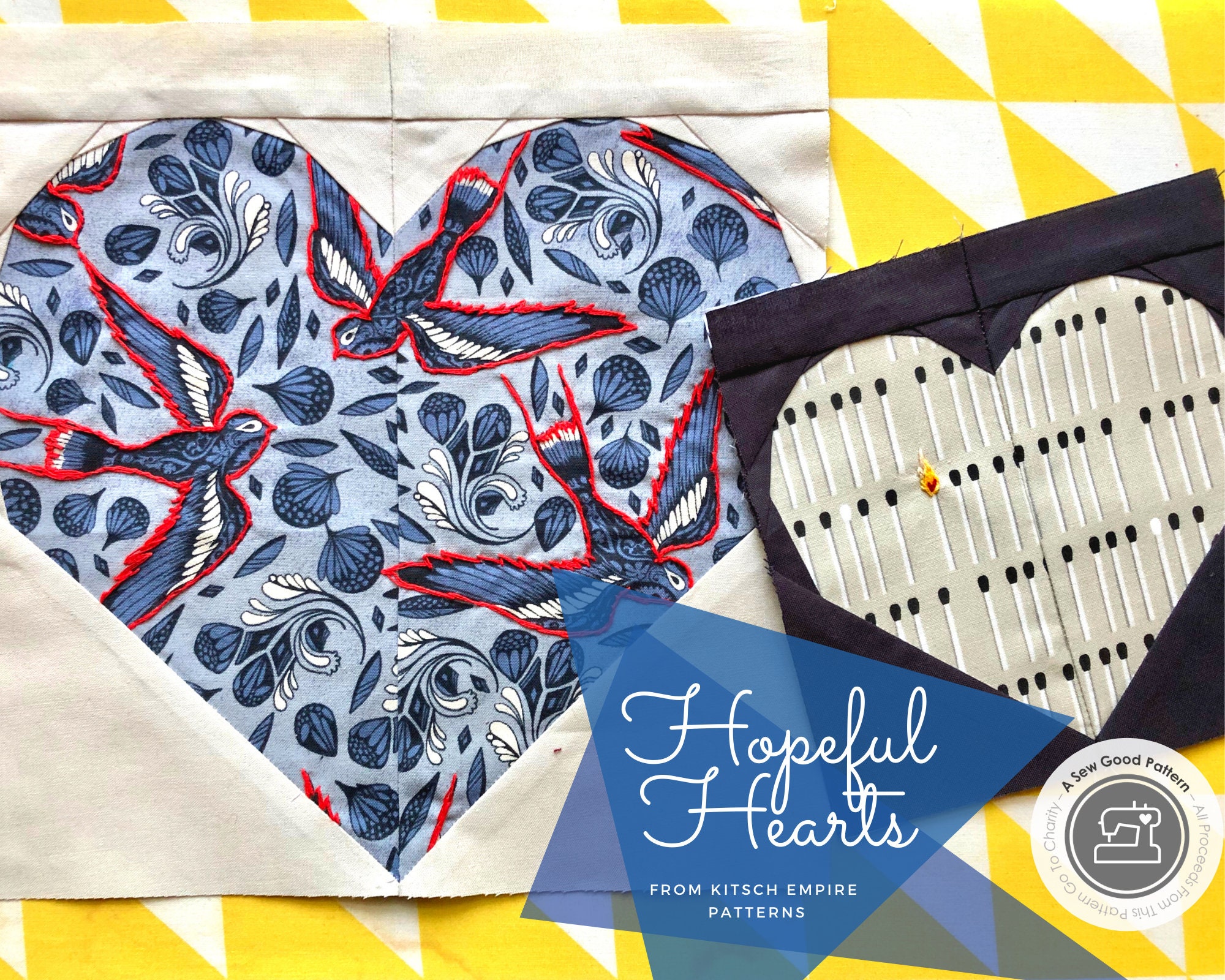 Hopeful Hearts Paper Pieced Quilt Pattern - Etsy