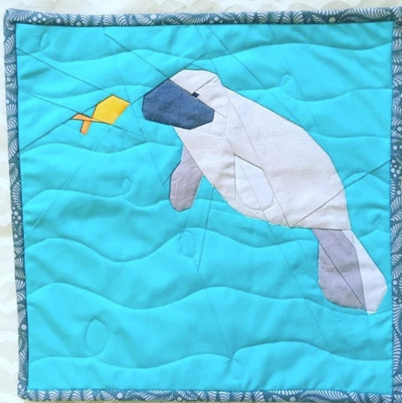 Modular Manatee Paperpieced Quilt Block Pattern | Etsy