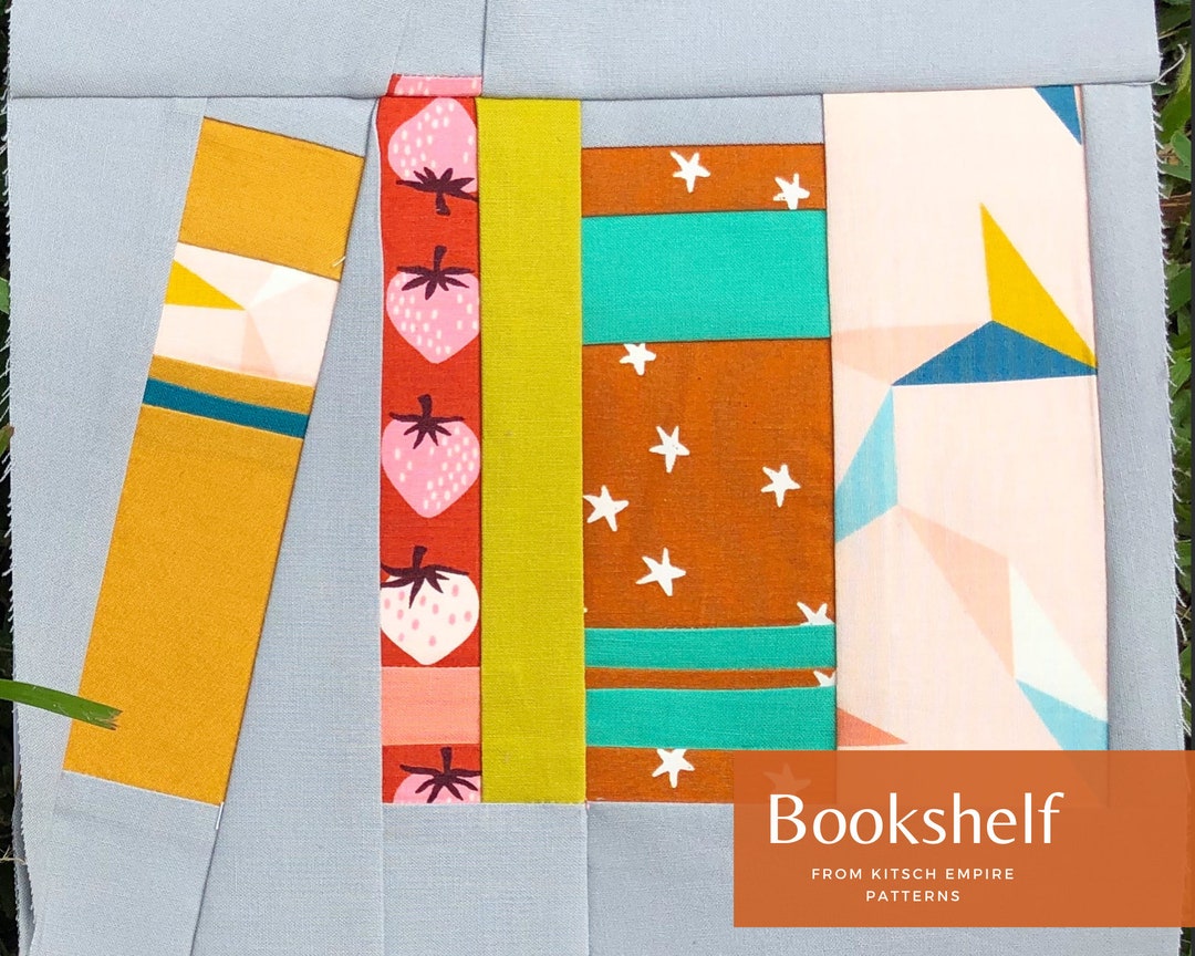 Bookshelf Paper Pieced Quilt Block Pattern - Etsy