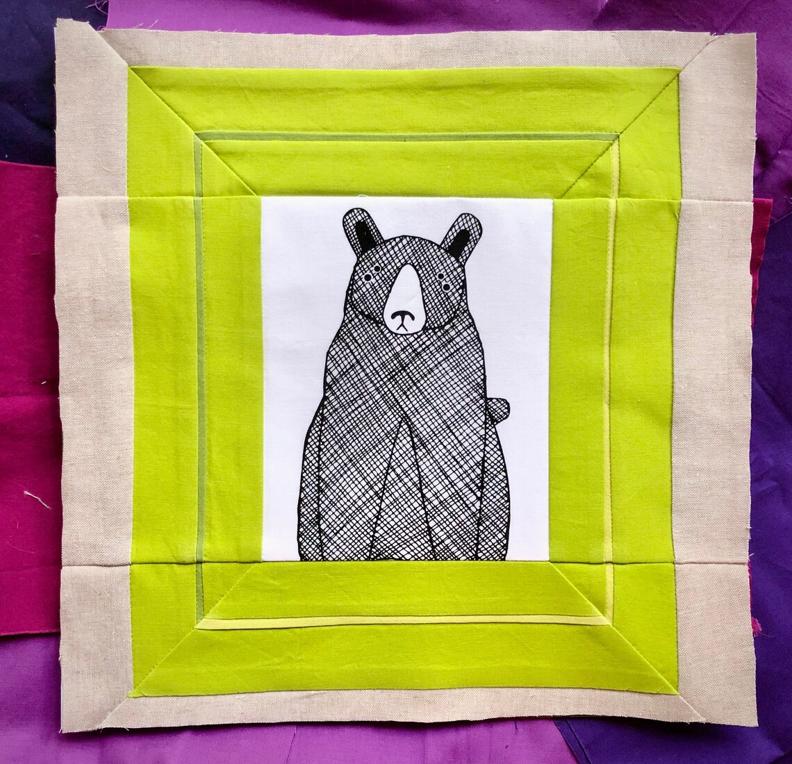 Classic Style Frame Quilt Block Pattern | Fussy Cut Paper Piecing (PDF ...