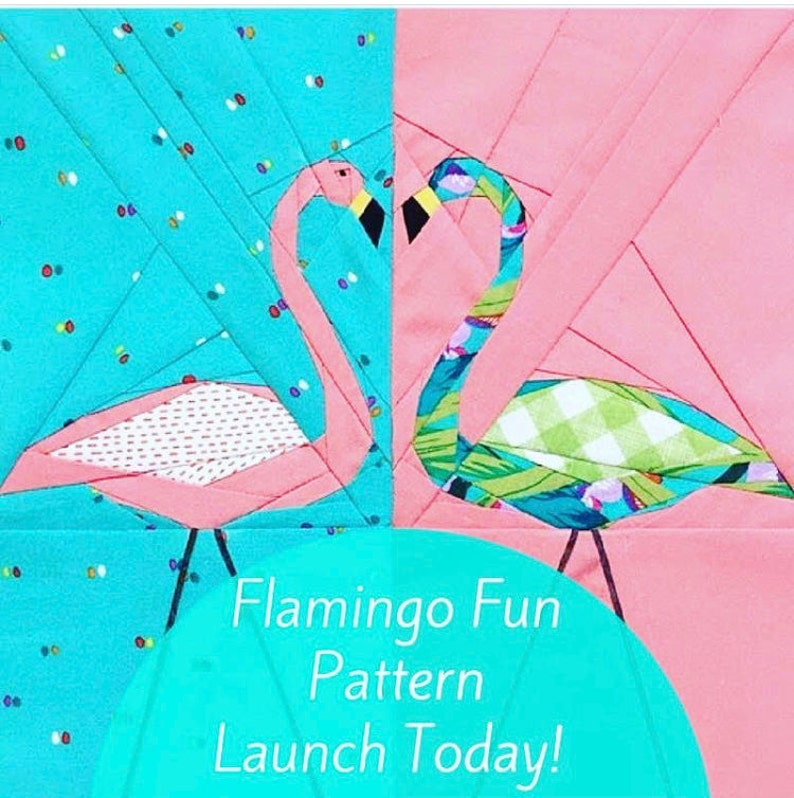 Flamingo Fun Paper Pieced Quilt Pattern | Etsy