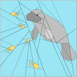 Modular Manatee Paperpieced Quilt Block Pattern - Etsy