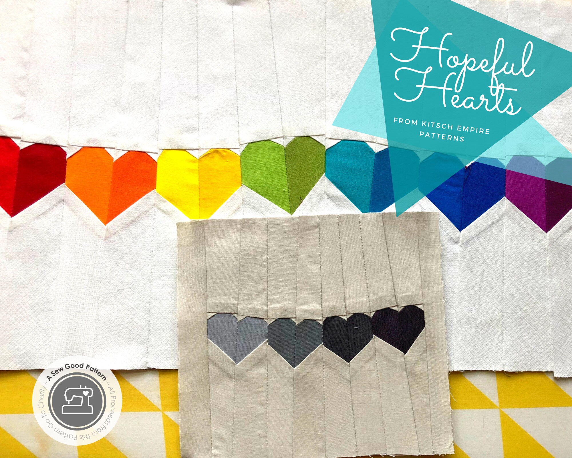 Hopeful Hearts Paper Pieced Quilt Pattern - Etsy