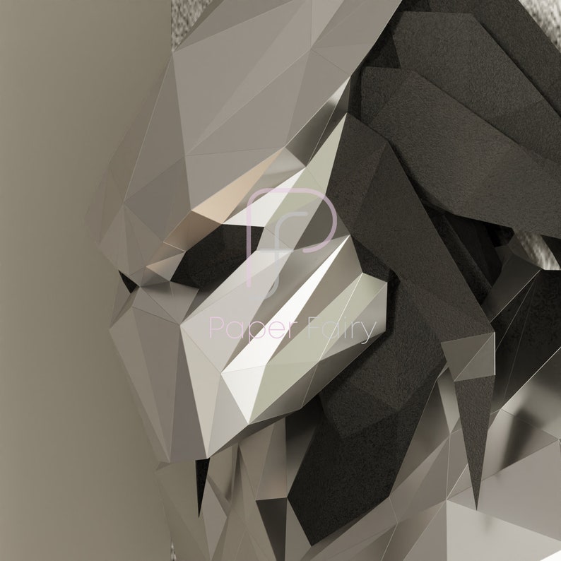 Geometric Male Bust Papercraft Sculpture: Modern Art Decor (PDF Pattern ...