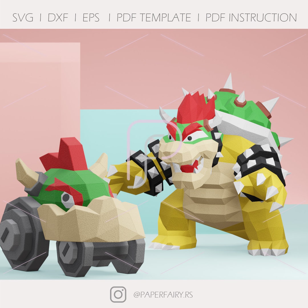 Epic Bowser & Kart Papercraft Bundle - Ultimate Villain Craft Template ...