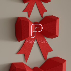 3D Paper Bow Template: DIY Low Poly Gift Bow (PDF, SVG) - Etsy
