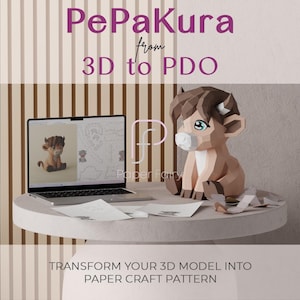 Custom Pepakura PDO File: 3D Model to Papercraft Template - Etsy