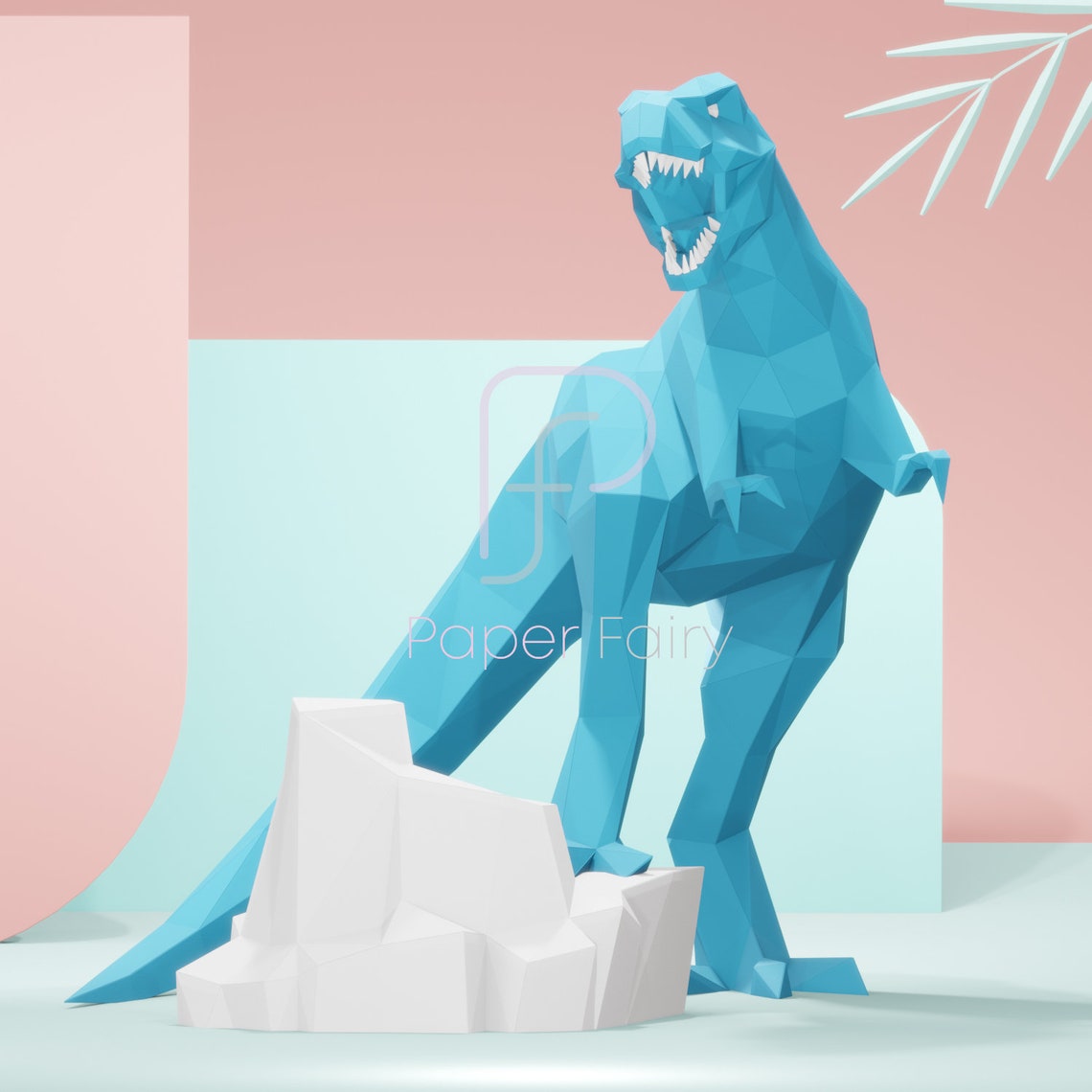 Low Poly T Rex 3d Papercraft Sculpturetyrannosaurus Dinosaur - Etsy