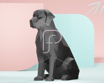 Low Poly American Bully Trophy3d Papercraft Dog Papercraft - Etsy