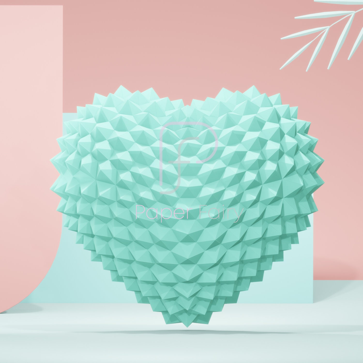 3D Papercraft Heart Template Low Poly Heart Art Decor - Etsy UK