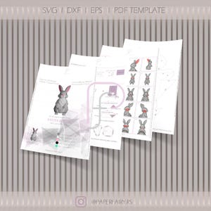 Easter Bunny 3d Papercraft, Low Poly Printable Template, DIY Low Poly ...
