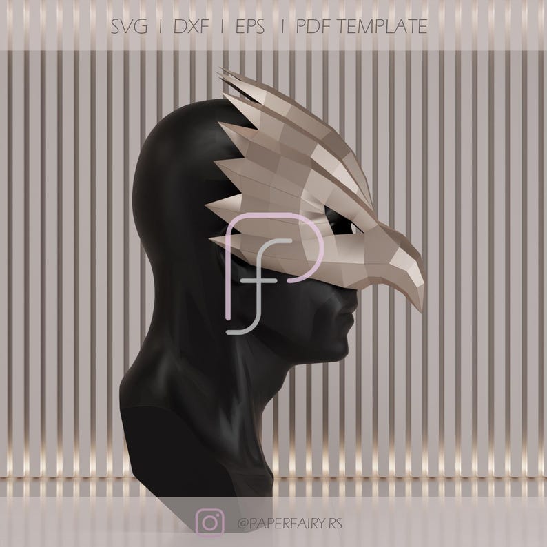3D Eagle Paper Mask Template, Low Poly Papercraft SVG, DIY Animal Mask ...