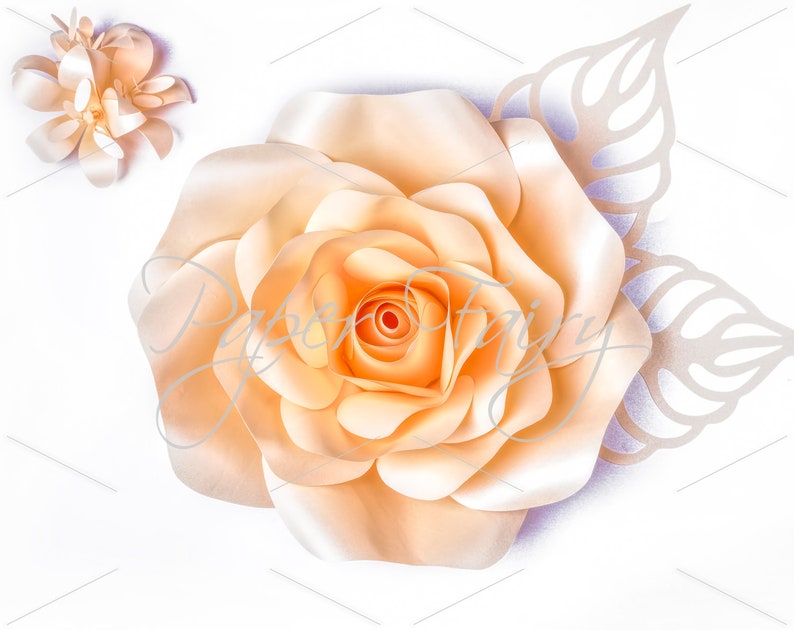 Paper Rose Template DIY Paper Rose 30cm - Etsy