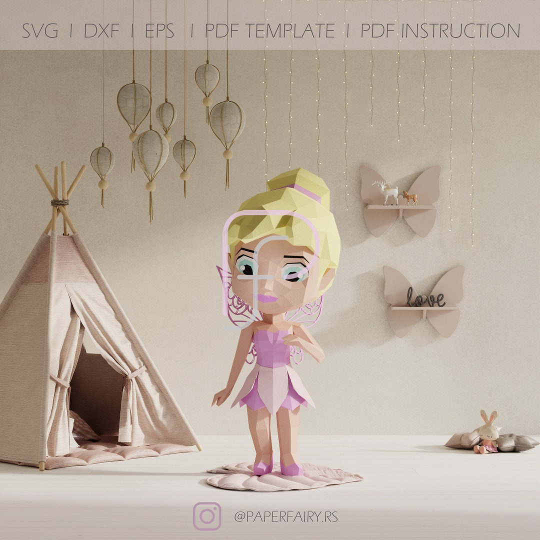 Low Poly Doll 3d Papercraft Sculpture, Doll 3D Paper Model - Etsy