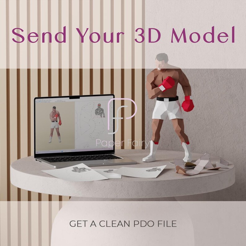 Custom Pepakura PDO File: 3D Model to Papercraft Template - Etsy