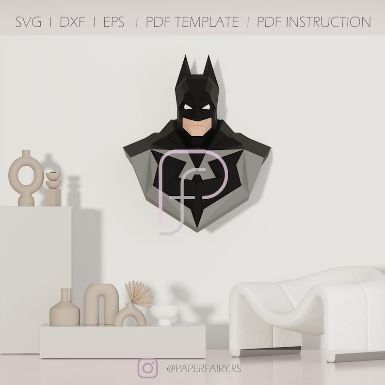 Low Poly Bust 3d Papercraft Sculpture, 3D Paper Model, Modern Art ...