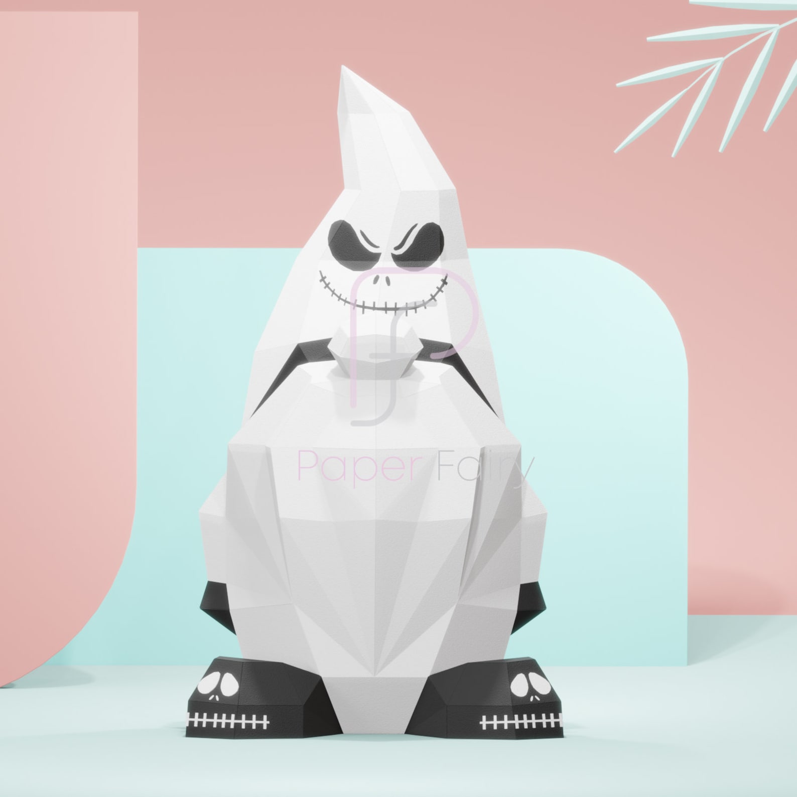 Low Poly Ghost Gnomes ,2 Designs, Halloween 3d Papercraft DIY Paper ...