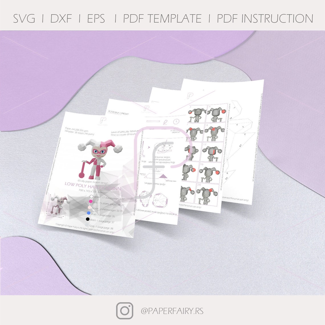 Low Poly Doll 3d Papercraft Sculpture Doll 3D Paper Model | Etsy Canada